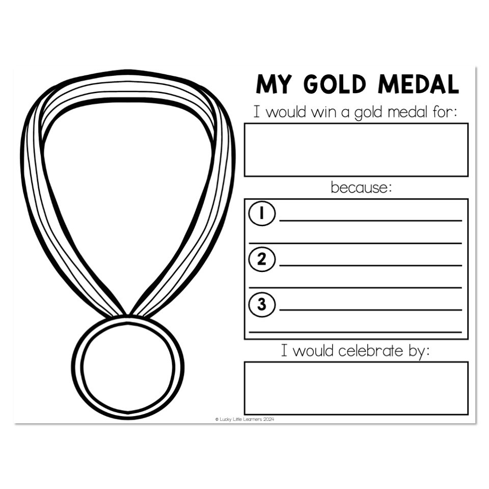 Summer Games - Craft and Writing - Design a Medal - My Gold Medal ...