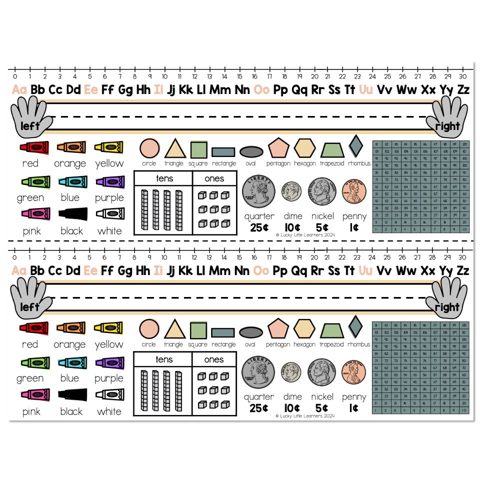 Classroom Setup - Visuals - Desk Plates - Muted Tones Version 11 ...
