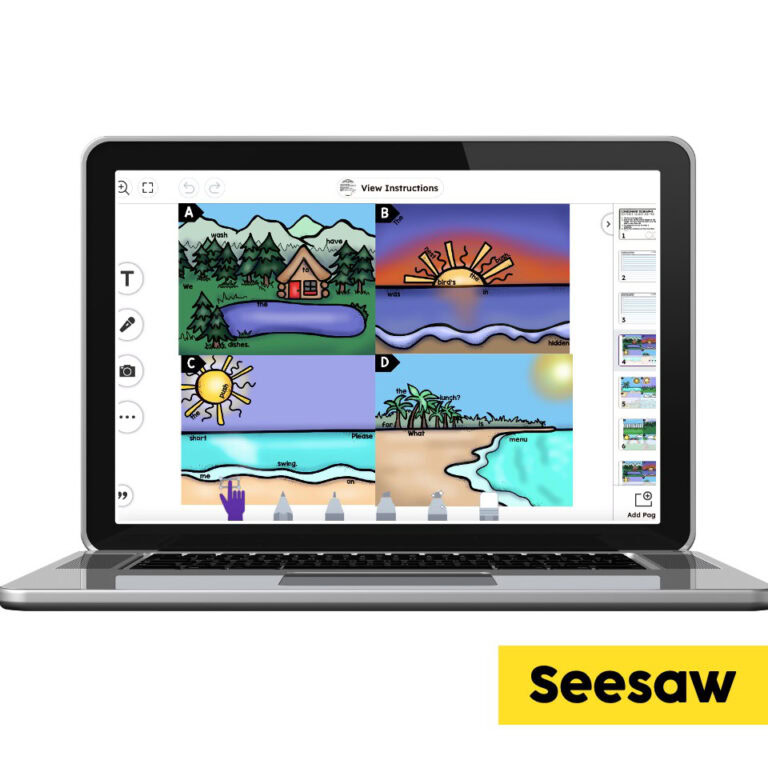 Digital Seesaw - 2nd Grade Phonics Center - Consonant Digraphs - Lucky ...