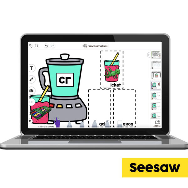 Digital Seesaw - 2nd Grade Phonics Center - Consonant R Blends - Lucky ...