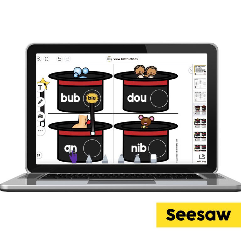 Digital Seesaw - 2nd Grade Phonics Center - Final Stable Syllables ...