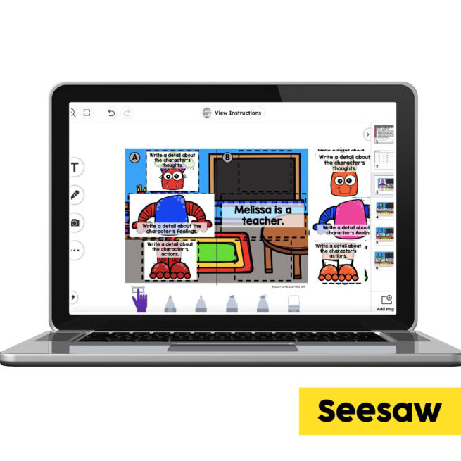 Digital Seesaw - 2nd Grade Writing Center - Adding Details - Lucky ...