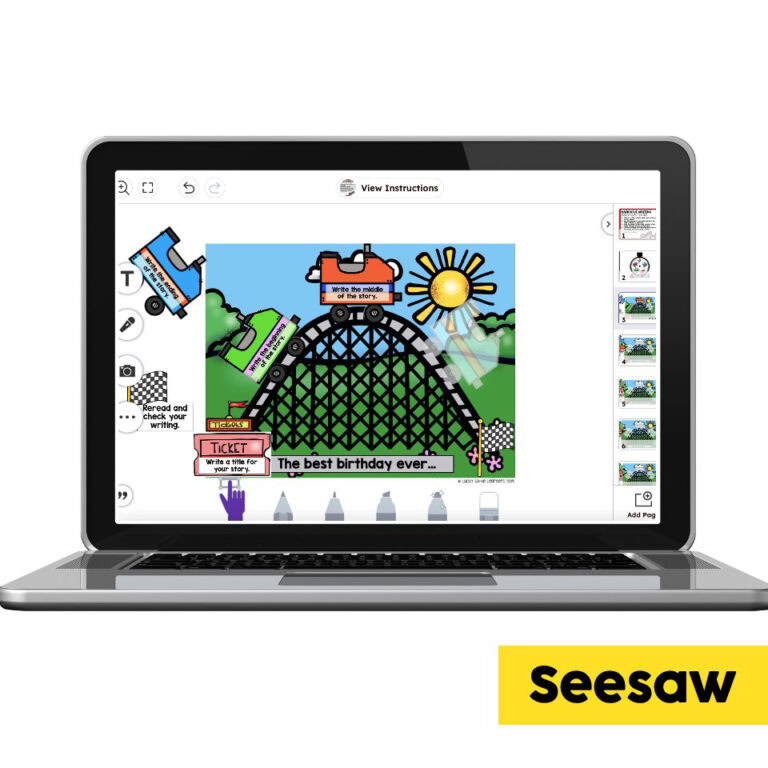 Digital Seesaw - 2nd Grade Writing Center - Narrative Writing - Lucky ...