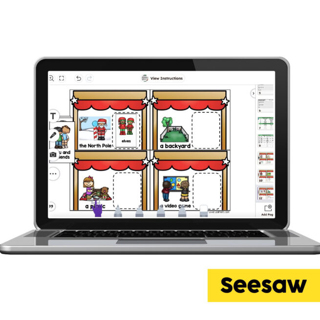Digital Seesaw - 2nd Grade Writing Center - Transition Words - Lucky ...