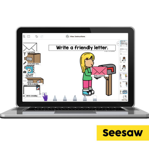 Digital Seesaw - 2nd Grade Writing Center - Writing a Letter - Lucky ...