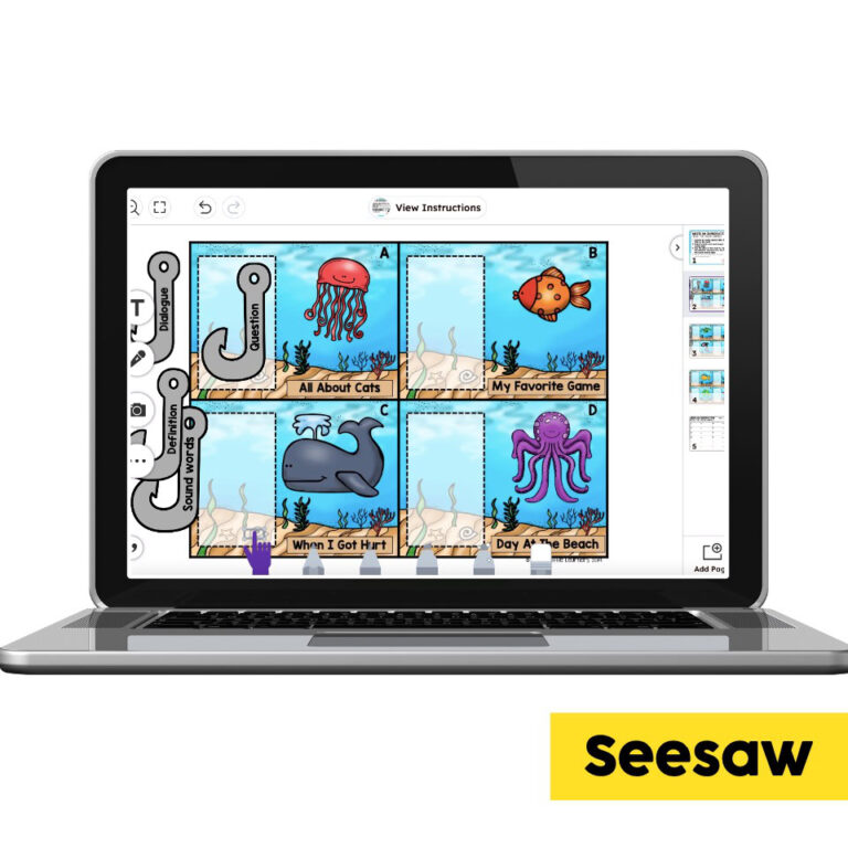 Digital Seesaw - 2nd Grade Writing Center - Writing an Introduction ...