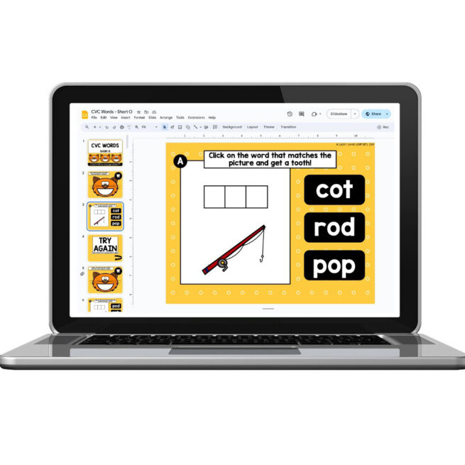 Digital Toothy - Phonics - 1st & 2nd Grade - CVC Words - Short O ...