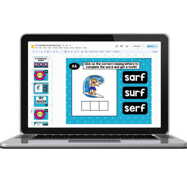 Digital Toothy - Phonics- 1st & 2nd Grade - R-controlled Vowels - Level ...