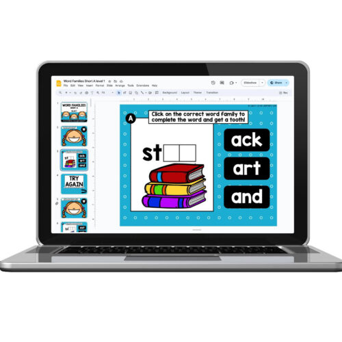 Digital Toothy - Phonics- 1st & 2nd Grade - Short Vowel Word Families ...