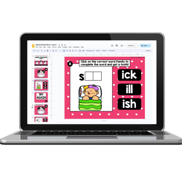 Digital Toothy - Phonics- 1st & 2nd Grade - Short Vowel Word Families ...