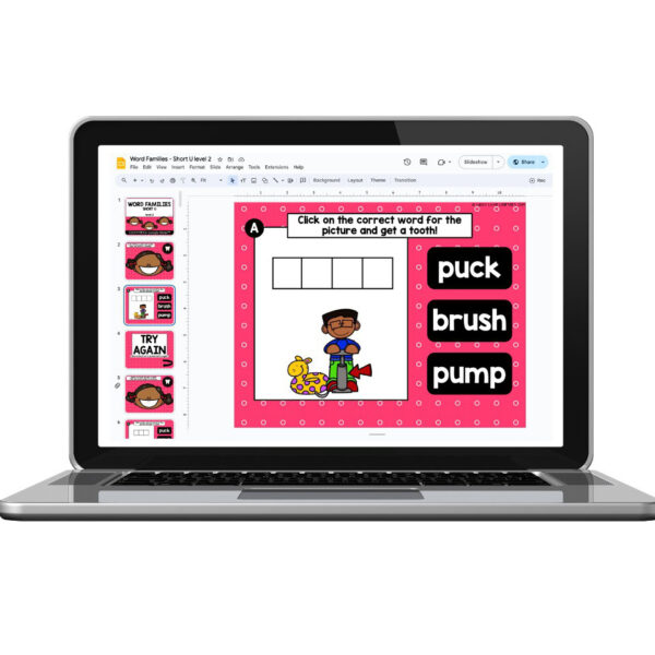 Digital Toothy - Phonics- 1st & 2nd Grade - Short Vowel Word Families ...