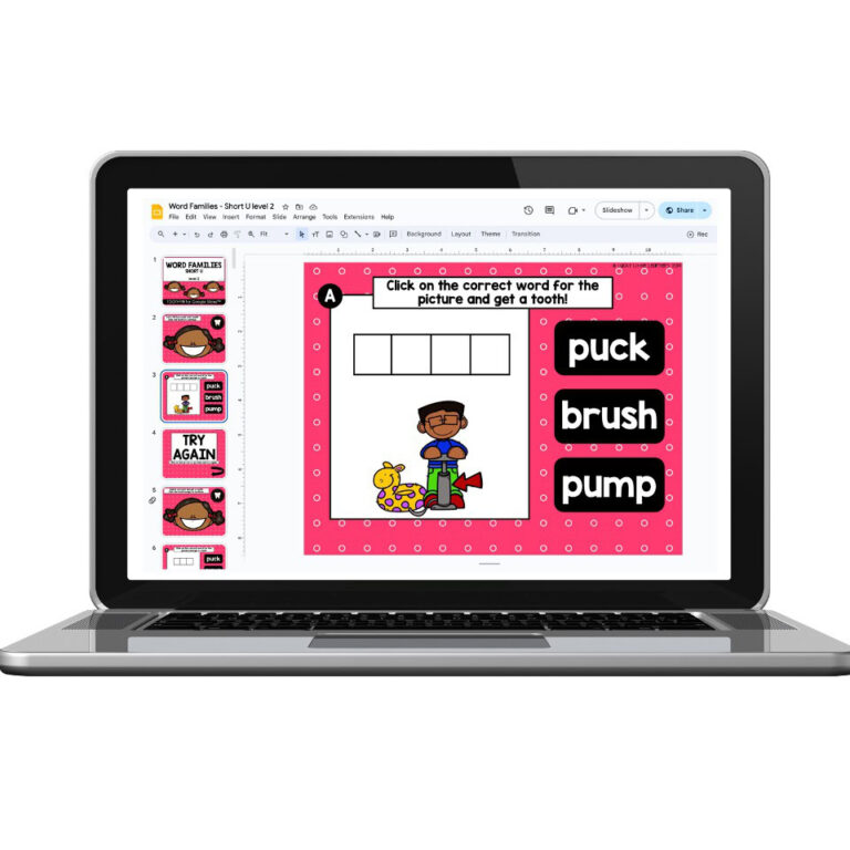 Digital Toothy - Phonics- 1st & 2nd Grade - Short Vowel Word Families ...