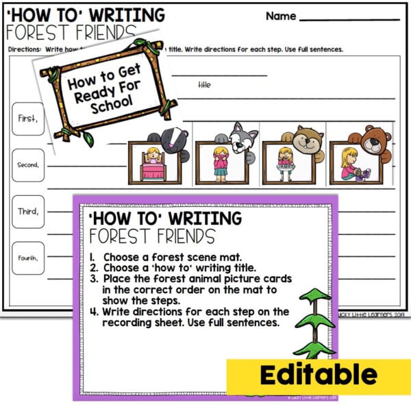 Editable - 2nd Grade Writing Center - How To Writing - Lucky Little ...