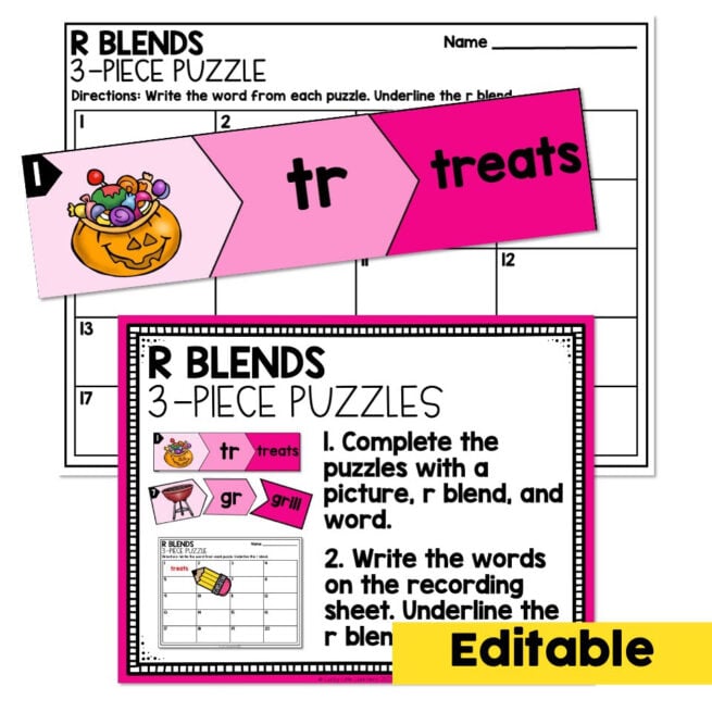 Editable - Lucky to Learn Phonics - Beginning R Blends - 2nd Grade ...