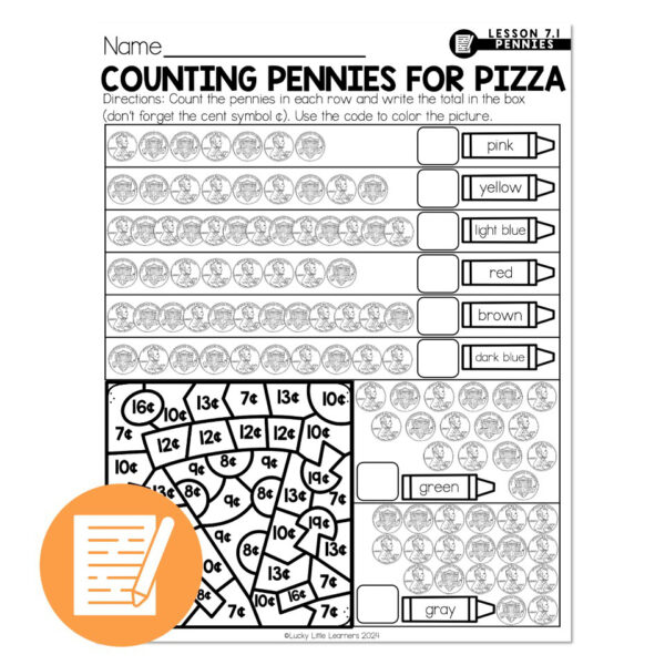Lucky to Learn Math - 1st Grade - Lesson 7.1 - Pennies - Independent ...