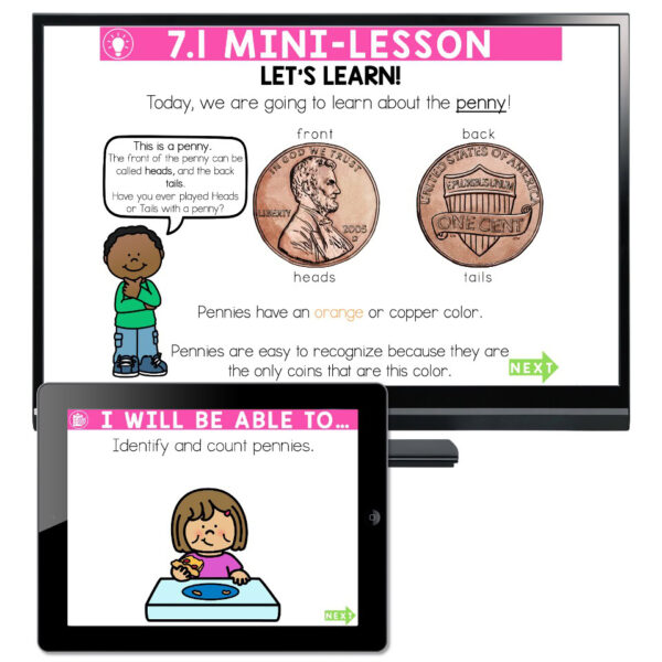 Lucky to Learn Math - 1st Grade - Lesson 7.1 - Pennies - Teaching ...