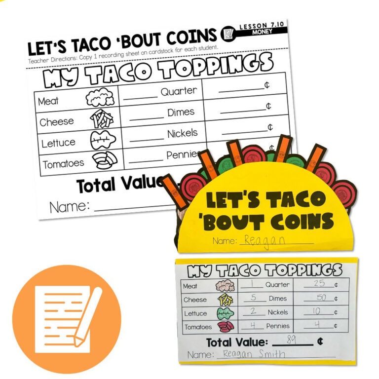 Lucky to Learn Math - 1st Grade - Lesson 7.10 - Money Review ...
