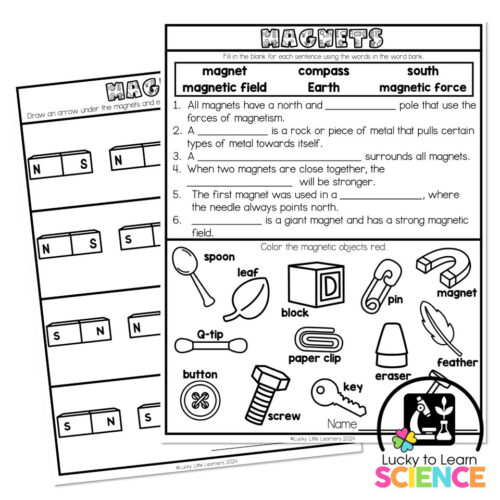 Lucky to Learn Science - Magnets - One-Pager - Lucky Little Learners
