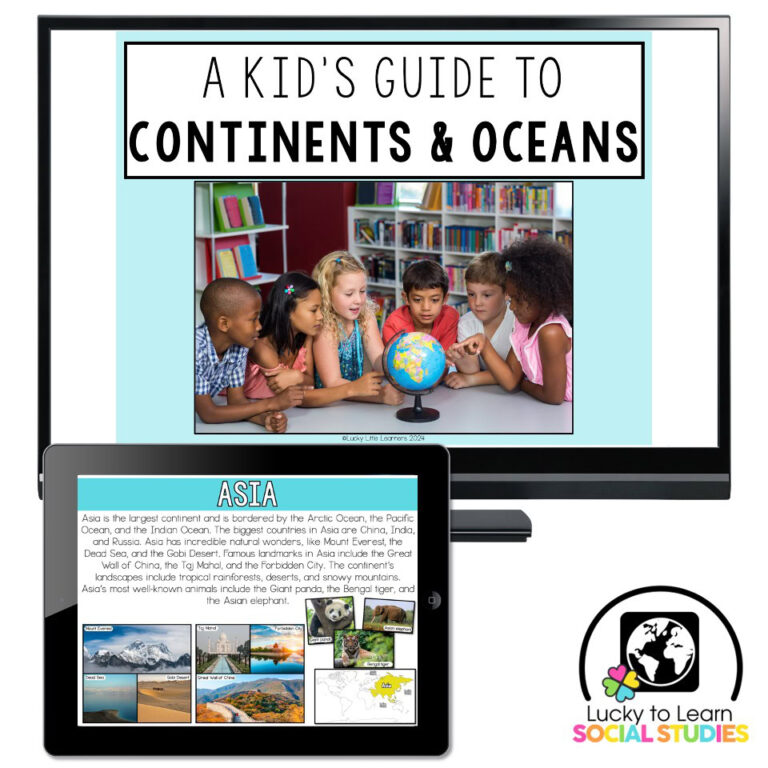 Lucky to Learn Social Studies - Continents and Oceans - Teaching Slides ...