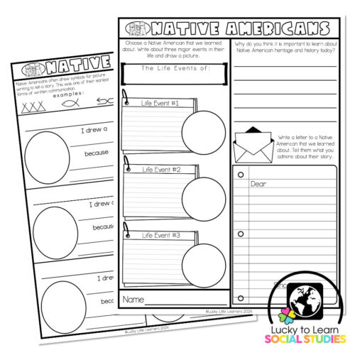 Lucky to Learn Social Studies - Native Americans - One-Pager - Lucky ...