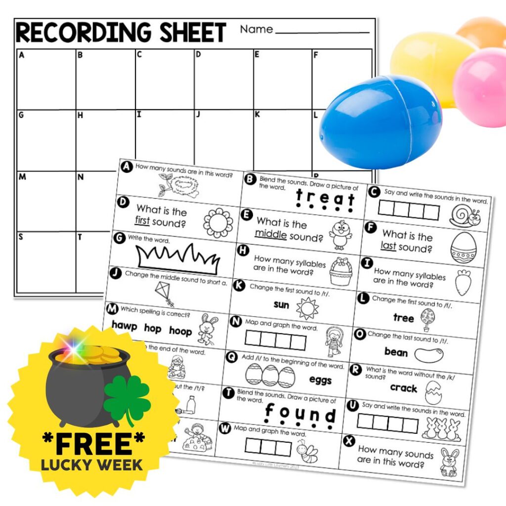 Spring Pack - Easter - Egg Hunt - SOR Phonics and Phonemic Awareness ...