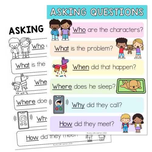 Asking Questions - Anchor Chart - Who, What, When, Where, Why, How ...