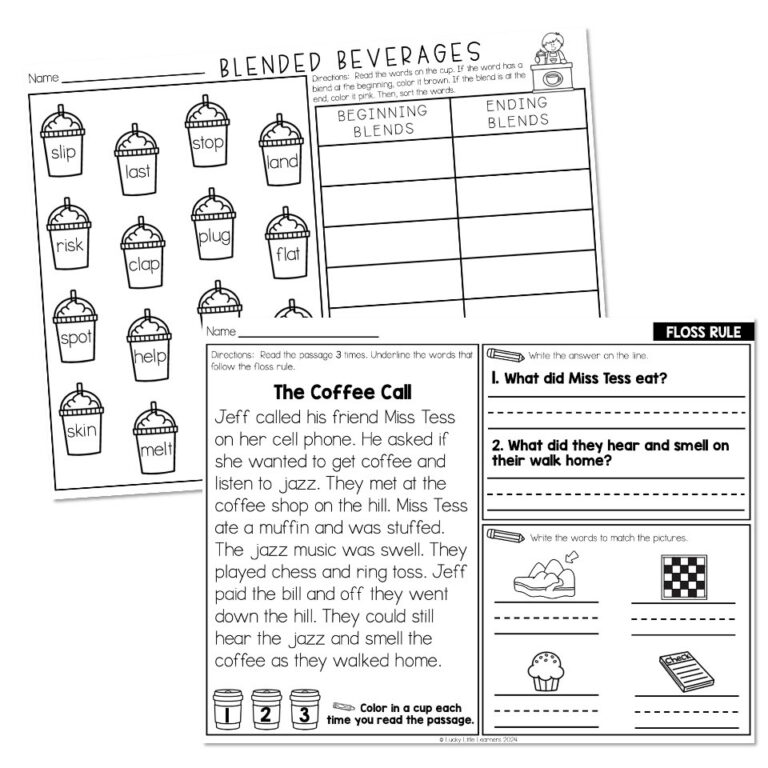 Coffee Shop Transformation - Phonics - Beginning and Ending Blends ...