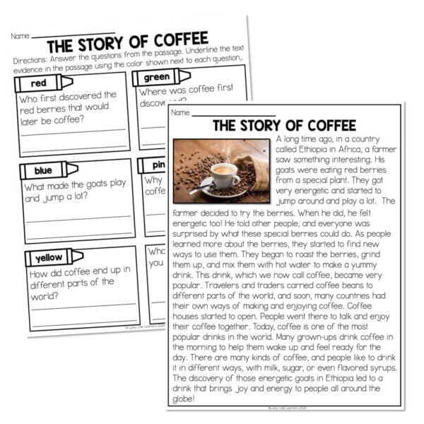 Coffee Shop Transformation - Reading - Informational - Comprehension ...