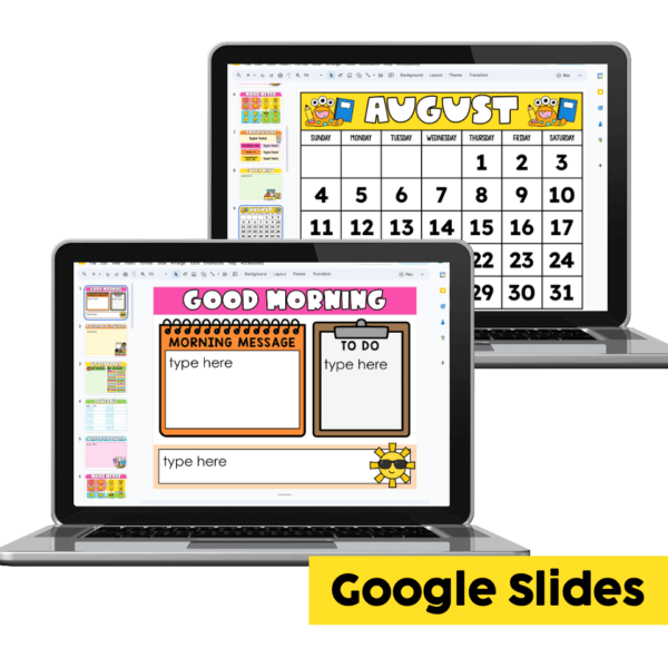 Digital Calendar and Morning Slides - Lucky Little Learners