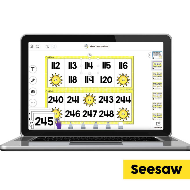 Digital Seesaw - 2nd Grade July Math Center - Number Sequencing - Lucky ...