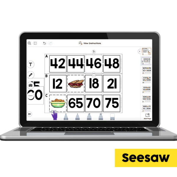 Digital Seesaw - 2nd Grade November Math Center - Skip Counting - Lucky ...