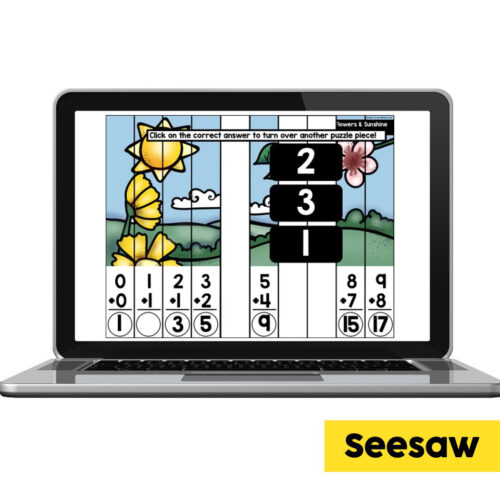 Digital Seesaw April Math Puzzle - Math Facts Addition - Lucky Little ...