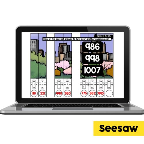 Digital Seesaw April Math Puzzle - Place Value Boxes - Lucky Little ...