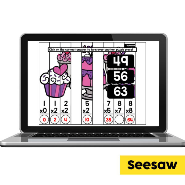 Digital Seesaw February Math Puzzles - Multiplication - Lucky Little ...