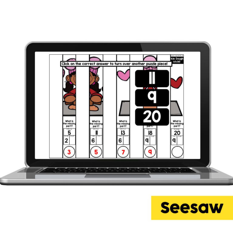 Digital Seesaw February Math Puzzles - Part-Part Whole - Lucky Little ...
