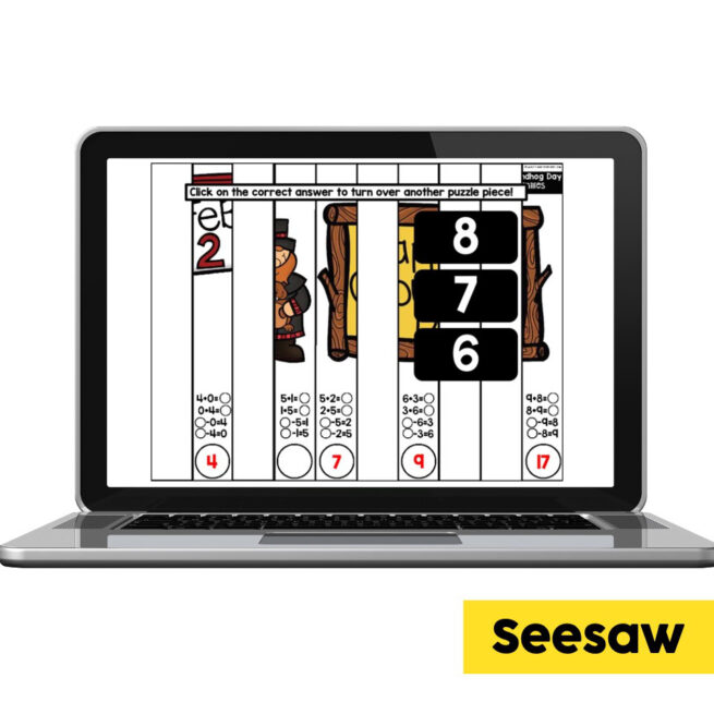 Digital Seesaw February Math Puzzles - Place Value - Fact Families ...
