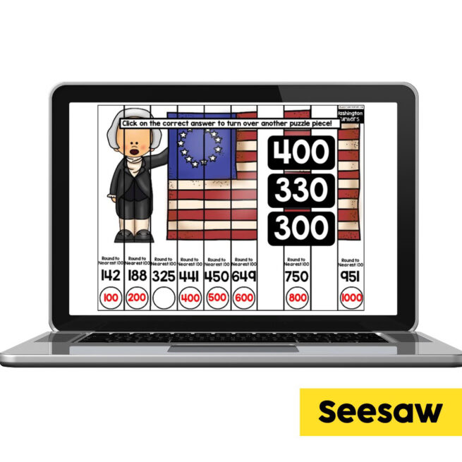 Digital Seesaw February Math Puzzles - Rounding to the Nearest 100 ...