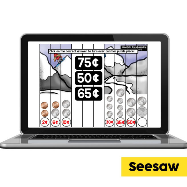 Digital Seesaw January Math Puzzles - Counting Coins - Lucky Little ...