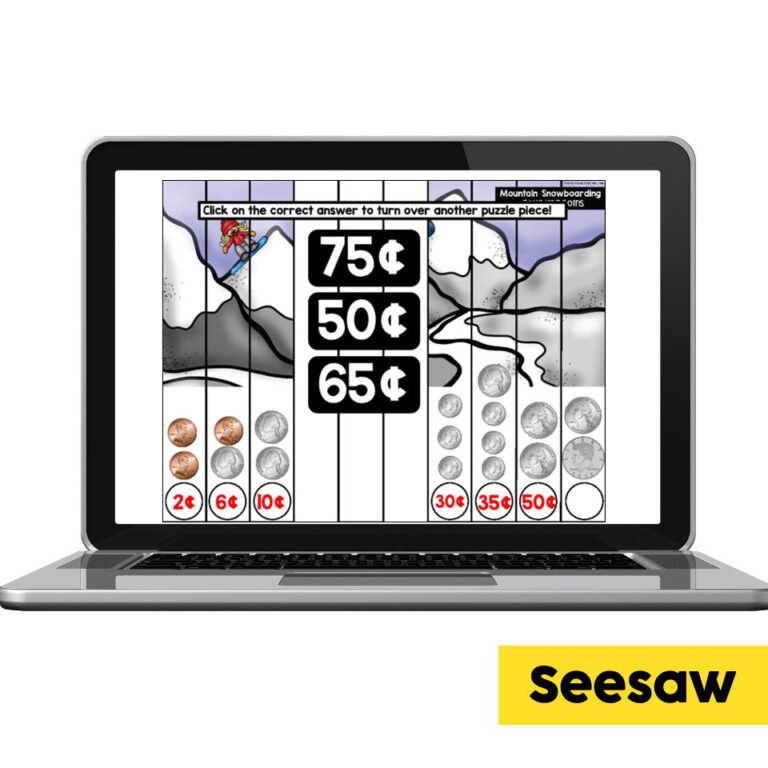 Digital Seesaw January Math Puzzles - Counting Coins - Lucky Little ...