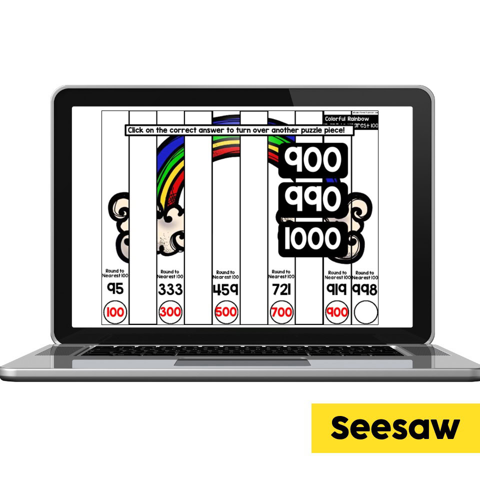 Digital Seesaw March Math Puzzle – Rounding to Nearest 100 - Lucky ...