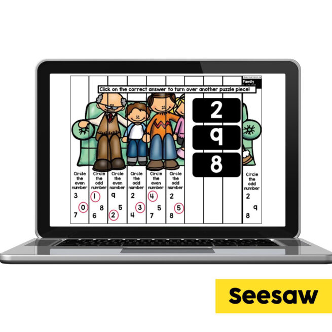 Digital Seesaw November Math Puzzle – Odd and Even (1-Digit) - Lucky ...
