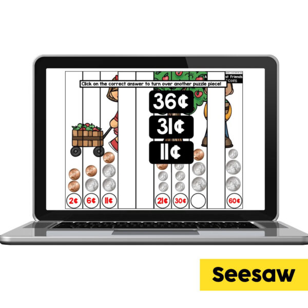 Digital Seesaw September Math Puzzle – Counting Coins - Lucky Little ...