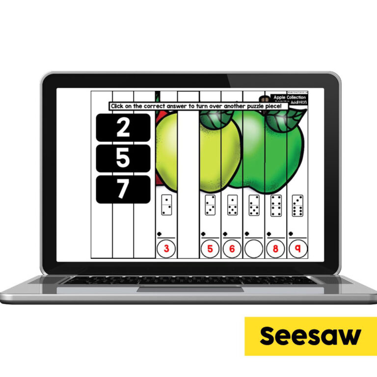 Digital Seesaw September Math Puzzle – Domino Addition - Lucky Little ...