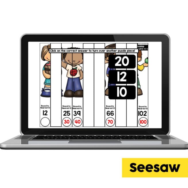 Digital Seesaw September Math Puzzle – Rounding Numbers to 10 - Lucky ...
