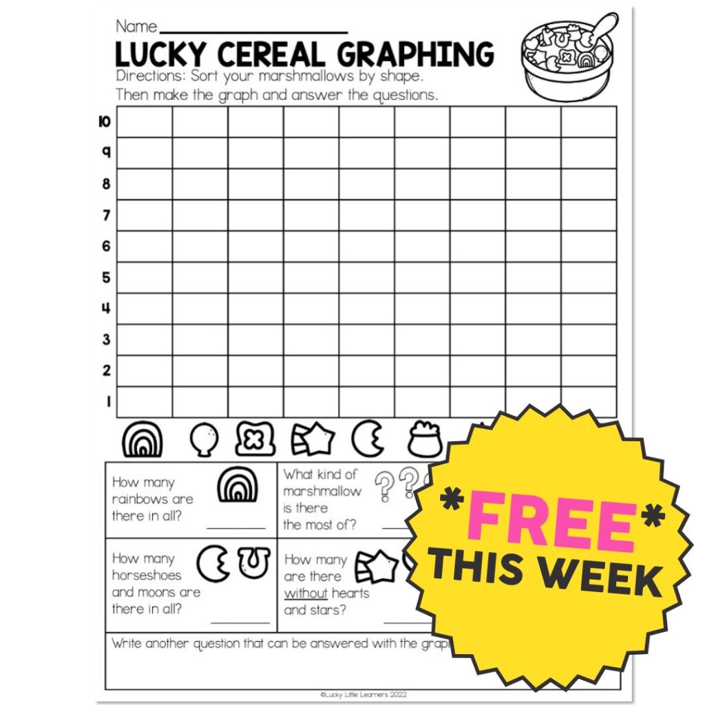 St. Patrick's Day Party - Lucky Cereal Graphing Sample - Lucky Little ...