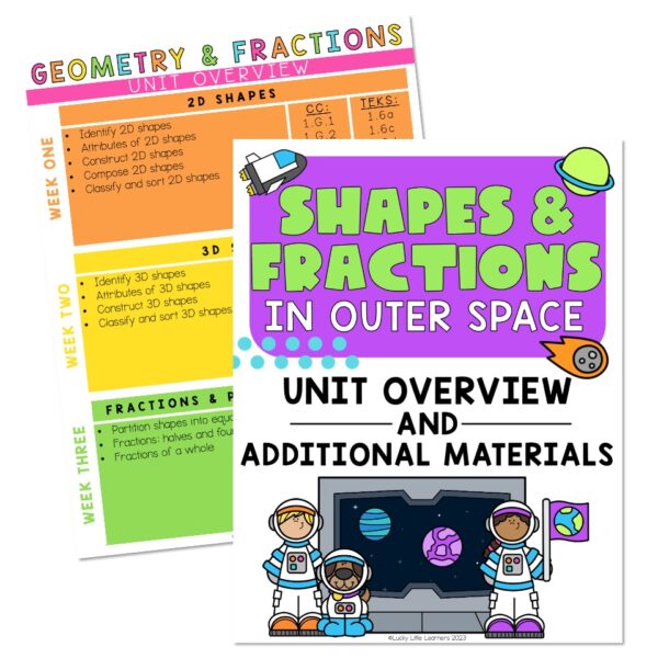 Lucky to Learn Math - 1st Grade - Unit 5 Geometry and Fractions - Unit ...