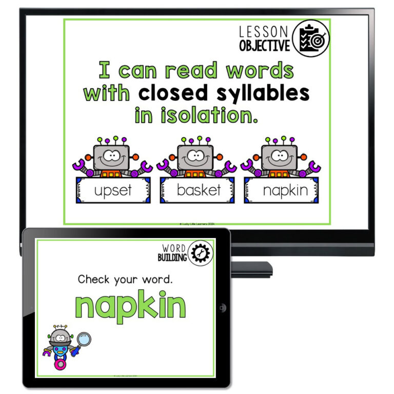 Lucky to Learn Phonics - Syllables - Open and Closed Syllables ...