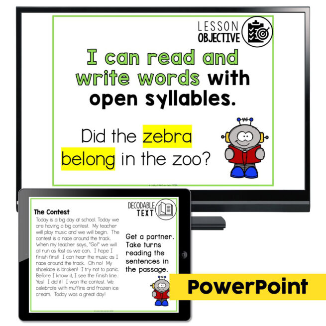 Lucky to Learn Phonics - Syllables - Open and Closed Syllables ...