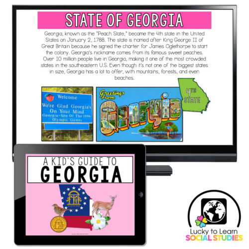 Lucky to Learn Social Studies - US States - Georgia - Teaching Slides ...
