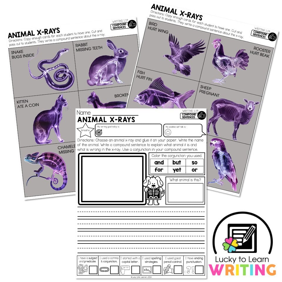 Lucky to Learn Writing - Unit 1 Foundations - Writing 1.19 - Compound ...